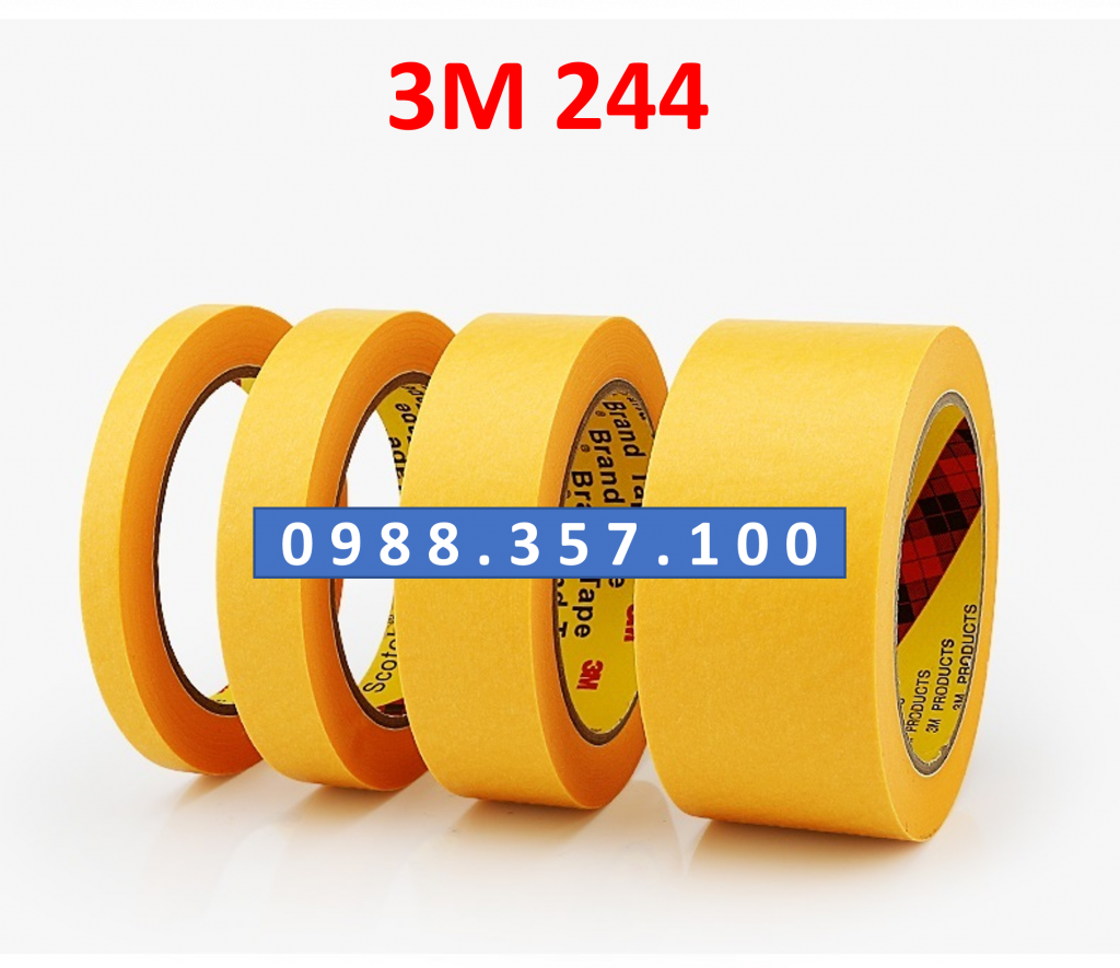 Băng dính giấy 3M 244 che chắn sơn - CÔNG TY TNHH VẬT TƯ CÔNG NGHIỆP LINH LONG